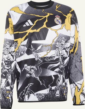 adidas Adidas Real Madrid Avengers 25/26 Pre-Match Warm Top weiss