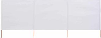 vidaXL 3-teiliges Windschutzgewebe 400 x 160 cm Sandwei&szlig; Vidaxl