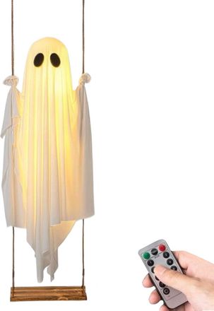 Generic Halloween Geisterdekoration,Gl&auml;nzende gruselige Geister Outdoor Dekoration | Riesige Halloween-Schmuckst&uuml;cke Mit Fernbedienung F&uuml;r Garten Hof Patio Ba