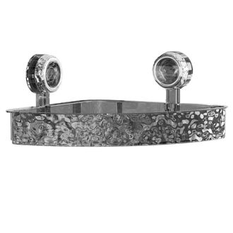 Generic Gewellter Saugnapf-Aufbewahrungshalter, leichtes, luxuri&ouml;ses Gletschermuster im Gletscherstil, Saugnapfregal ohne Bohren, Badezimmer-Saug-Aufbewahrung