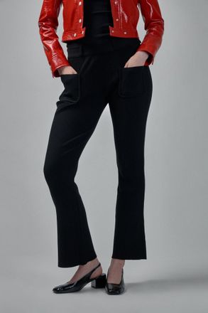 Courr&egrave;ges 2-Pocket Rib Knit Pants