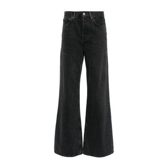 A Gold E Dame Jean No Cuff - - Jeans - Damen - Schwarzk - W26