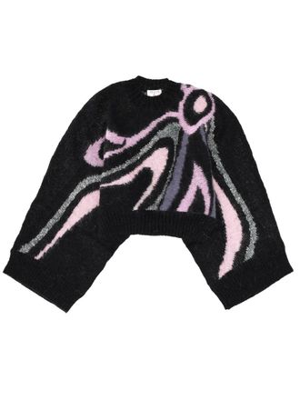 Emilio Pucci Marble Inlay Print Mohair Sweater - Pink