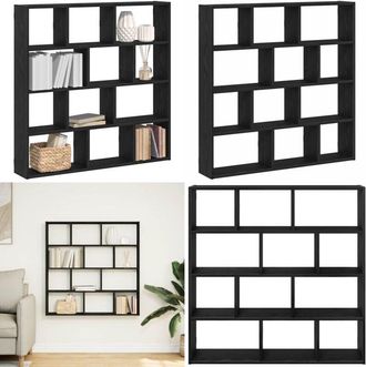 vidaXL vidaXL Étagère cube murale 12 compartiments noir bois dingénierie
