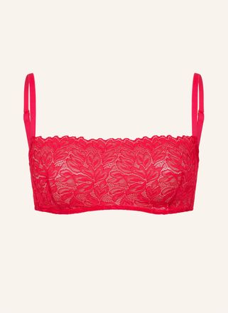 erlich textil Erlich Textil Dreamy Lace Bandeau Bralette B&uuml;gellos Aus Spitze - Verstellbare Tr&auml;ger rot