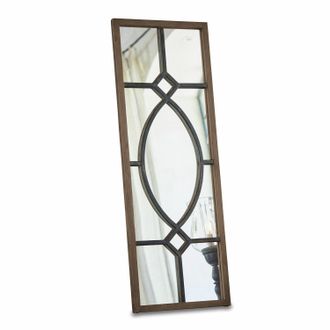 Loberon Spiegel Millery, Einfach Aufzuh&auml;ngen, Verspielter Shabby-Charme, Antik-Finish, Wohn-Accessoire, Deko-Objekt, Eisen, Spiegelglas, antikschwarz/braun