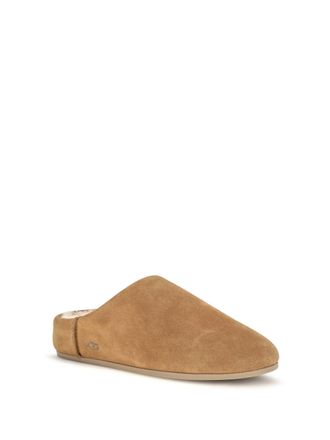 UGG Womens Slip-On Mules Elea Chestnut Suede Upper: Mutton Sandal
