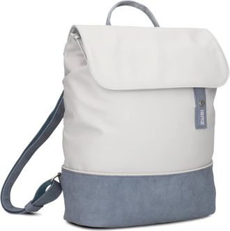 zwei Damen City-Rucksack Jana JR13 Damenrucksack 7 Liter, sportlich-eleganter Look bicolor, DIN-A4 Größe, weiches Kunstleder, Rückenpolsterung, Hauptfach m