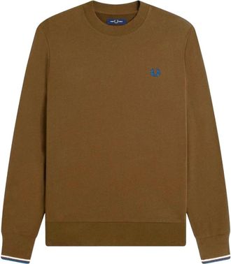Fred Perry Homme, Sweatshirts et sweats &agrave; capuche, Brun, Taille: 2XL Crew Neck SweaT-shirt