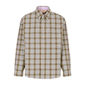Marni Kariertes Hemd mit Knopfleiste - - Shirts - Herren - Mehrfarbig - L