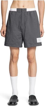 Thom Browne Homme, Shorts, Gris, Taille: S Nylon Ripstop Shorts
