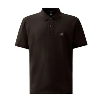 C.P. Company Stretch Piquet Polo Shirt Schwarz - - Tops - Herren - Schwarzk - 2XL