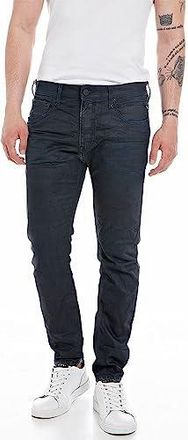 Replay Jean Johnfrus Skinny pour Hommes, Bleu foncé 007 (Blau), 31W / 32L