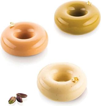 Silikomart Silikomart Professional Donuts Gourmand 80 Silikonform 6 Diambellen &Oslash; 72 mm