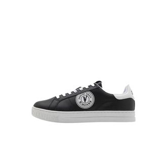 Versace Jeans Couture Casual Leder-Sneakers - - Shoes - Herren - Schwarzk - 43 EU