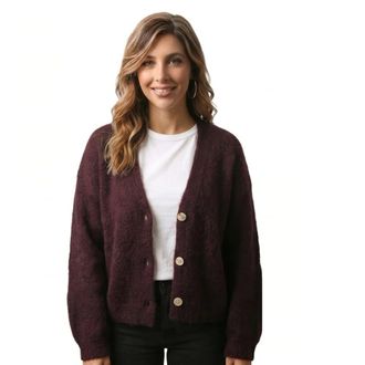 Am&eacute;lie & Am&eacute;lie Amador Gilet - Femme - Pulls - Rouge - Taille: ONE Size