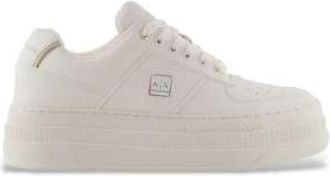 A|X Armani Exchange Femme, Chaussures, Blanc, Taille: 39 EU Baskets avec logo lat&eacute;ral