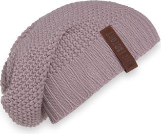 Knit Factory Coco Mütze - Strickmütze für Damen und Herren - Slouch Beanie - Wintermütze mit Wolle - Hochwertige Qualität - Mauve