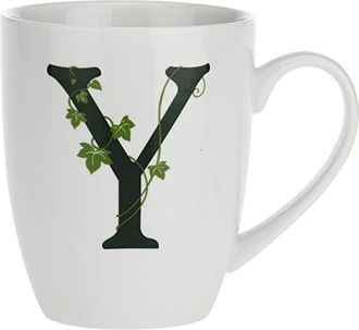 La Porcellana Bianca La porcellana Becher Buchstabe Y, Wei&szlig;