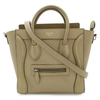 Celine Pre-owned Luggage Nano Shopper Leder Handtasche - - Pre-owned - Damen - Beige - ONE SIZE
