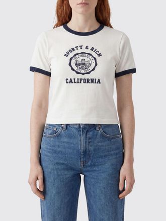 Sporty & Rich T-Shirt Damen Farbe Wei&szlig;