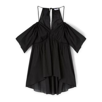 Motivi Schulterfreies Top aus Baumwolle - - Blouses & Shirts - Damen - Schwarzk - XS