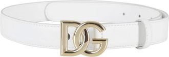 Dolce & Gabbana Femme, Accessoires, Blanc, Taille: 90 CM Cinturaa Logata Vitello Liscio