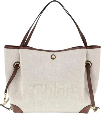 Chlo&eacute; Woody Gro&szlig;e Tote Bag - - Bags - Damen - Beige - ONE SIZE