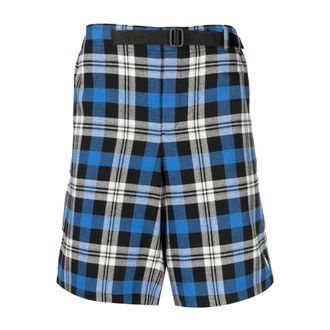 Marcelo Burlon Homme, Shorts, Multicolore, Taille: M Checked Cotton Blend Shorts