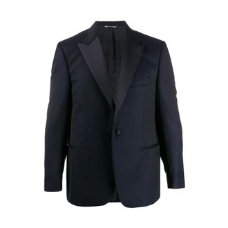 Canali Marineblauer- ma&szlig;geschneiderter Woll-Sakko - - Suits - Herren - Blau - XL