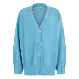 Malo Femme, Pulls, Bleu, Taille: 46 FR Cashmere Cardigan