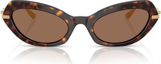 Dolce & Gabbana Femme, Accessoires, Brun, Taille: 52 MM Lunettes de soleil oeil-de-chat