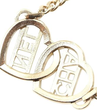 Chanel Halskette mit Strass-Logo - Gold