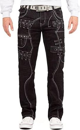 Kosmo Lupo Herren Jeans KM8002-1-bans W33/L32