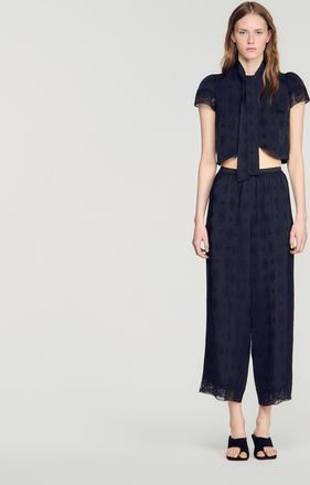 Sandro Pantalon fluide Paisley