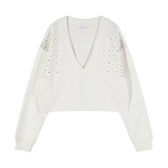 Patrizia Pepe Damen, Sweatshirts & Hoodies, Wei&szlig;, SGr&ouml;&szlig;e