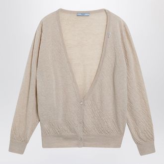 Prada Kaschmir-Strickjacke in Desert