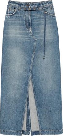 Dries Van Noten Belted Slit-detail Maxi Skirt