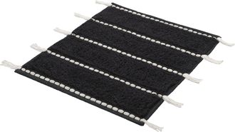 Kleine Wolke Badteppich Travis, Farbe: Schwarz, Material: 100 % Baumwolle, Gr&ouml;&szlig;e: 55x 65 cm