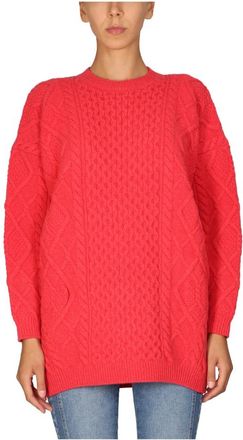 Stella McCartney Femme, Pulls, Rouge, Taille: 36 FR Pulls &agrave; col rond