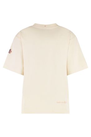 Moncler Womens Cotton Crew-Neck T-Shirt Panna T-Shirts & Jerseys