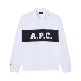A.P.C. Polo-Kragen Oberteil - - Tops - Herren - Wei&szlig; - L