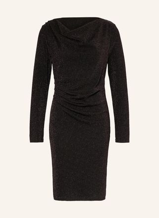 Selected Etuikleid Mit Glitzergarn braun