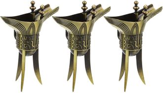 DOITOOL 3stücke Teiliges Chinesische Antike Trinkbecher Traditionelle Weinbecher Mit Stil Für Zuhause Bar Und Feste Für Reiswein Vodka Und Mehr