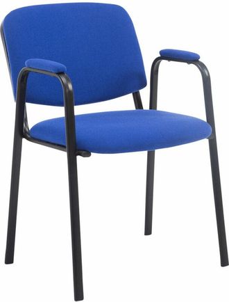 Clp Chaise de visiteur élégante rembourrée en tissu et fauteuils métalliques différentes couleurs Couleur : Bleu
