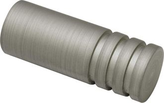 Gardinia Zylinder, 2 x Endstück, Metall, Silber, für Gardinentechnik Ø 19 mm