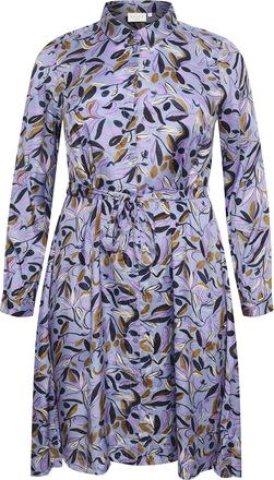 Kaffe Curve Kleid KCfina 44, Blue Painted Leafs 44