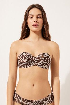 Calzedonia Bandeau-bikinioberteil Brown Zebra Braun