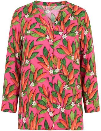 Angel Of Style Longbluse Bluse A-Linie florales Chili-Muster