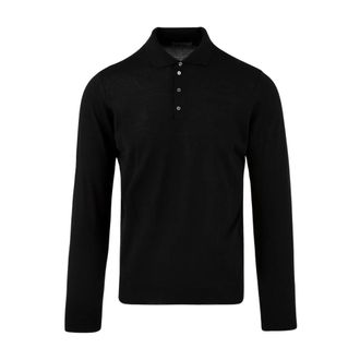Drumohr D0D145690 Langarm-Polo - - Tops - Herren - Schwarzk - L